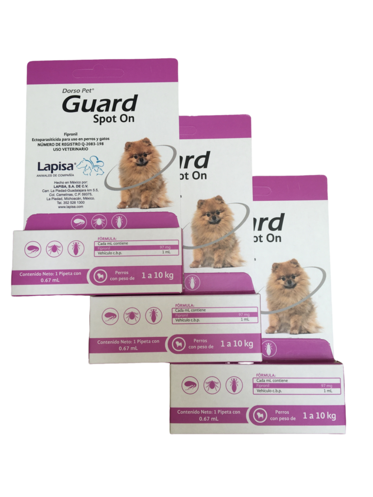 Pack 3 Dorso Pet Guard Spot On para perros de 1 A 10 KG 0.67 ML ...