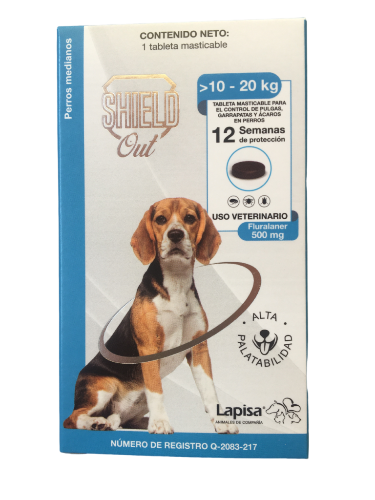 Shield Out Tableta Protege Perros de Pulgas y Garrapatas por 12 semanas ...